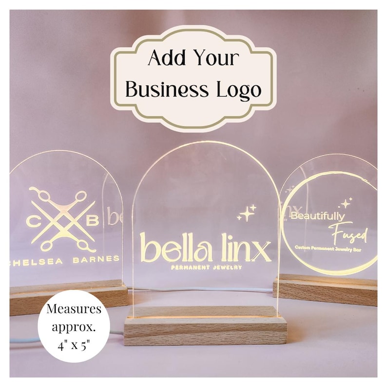 Glowing Sign for Business Name Display Business Table Top Sign Custom ...