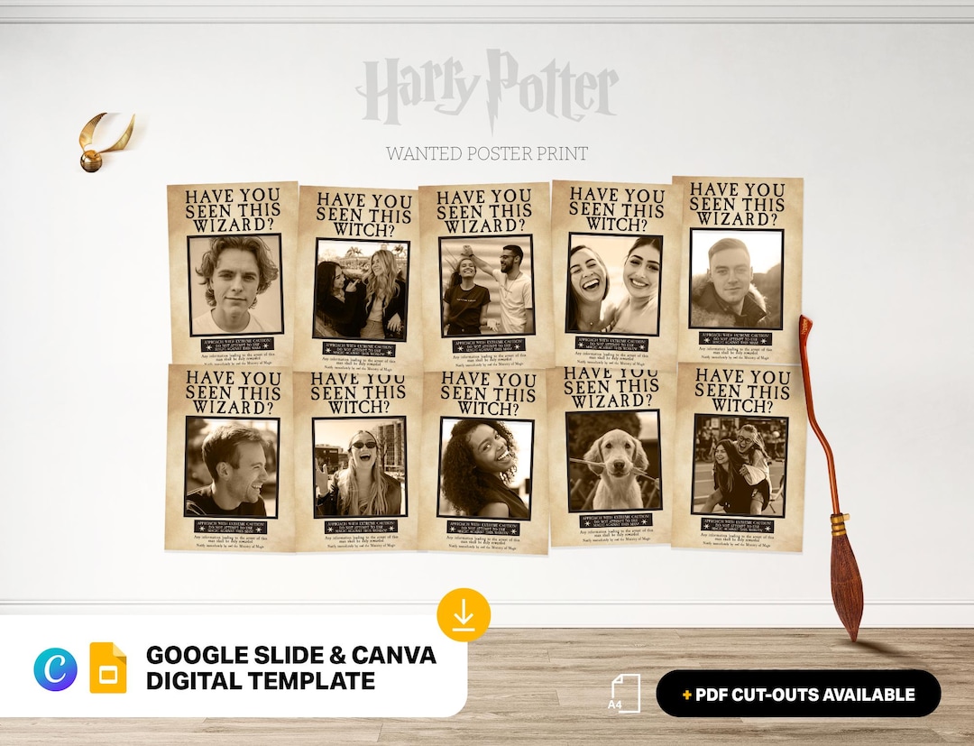 Custom Wizard Wanted Poster | Magical Party Decor (digital Download) - Etsy