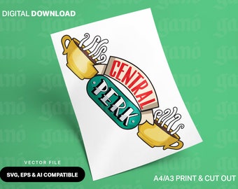 Central Perk Svg Clipart Friends Svg Friends Print Digital Download ...