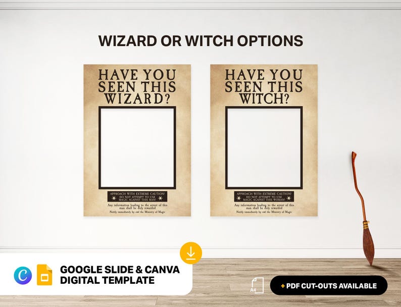 Custom Wizard Wanted Poster | Magical Party Decor (digital Download) - Etsy