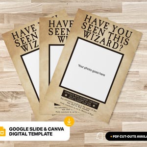 Custom Wizard Wanted Poster | Magical Party Decor (digital Download) - Etsy
