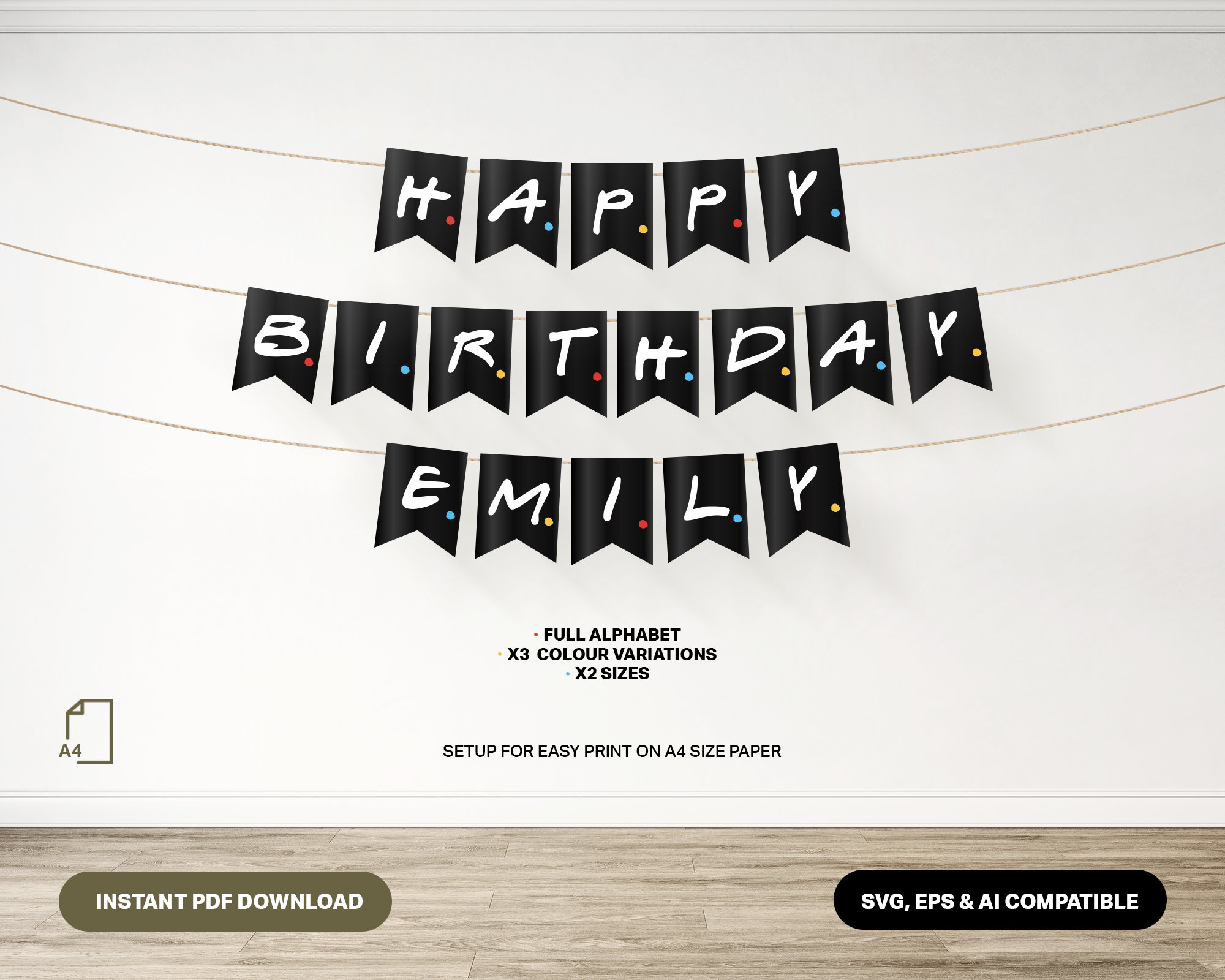 Friends Theme Party Banner - Digital Print at Home - Etsy