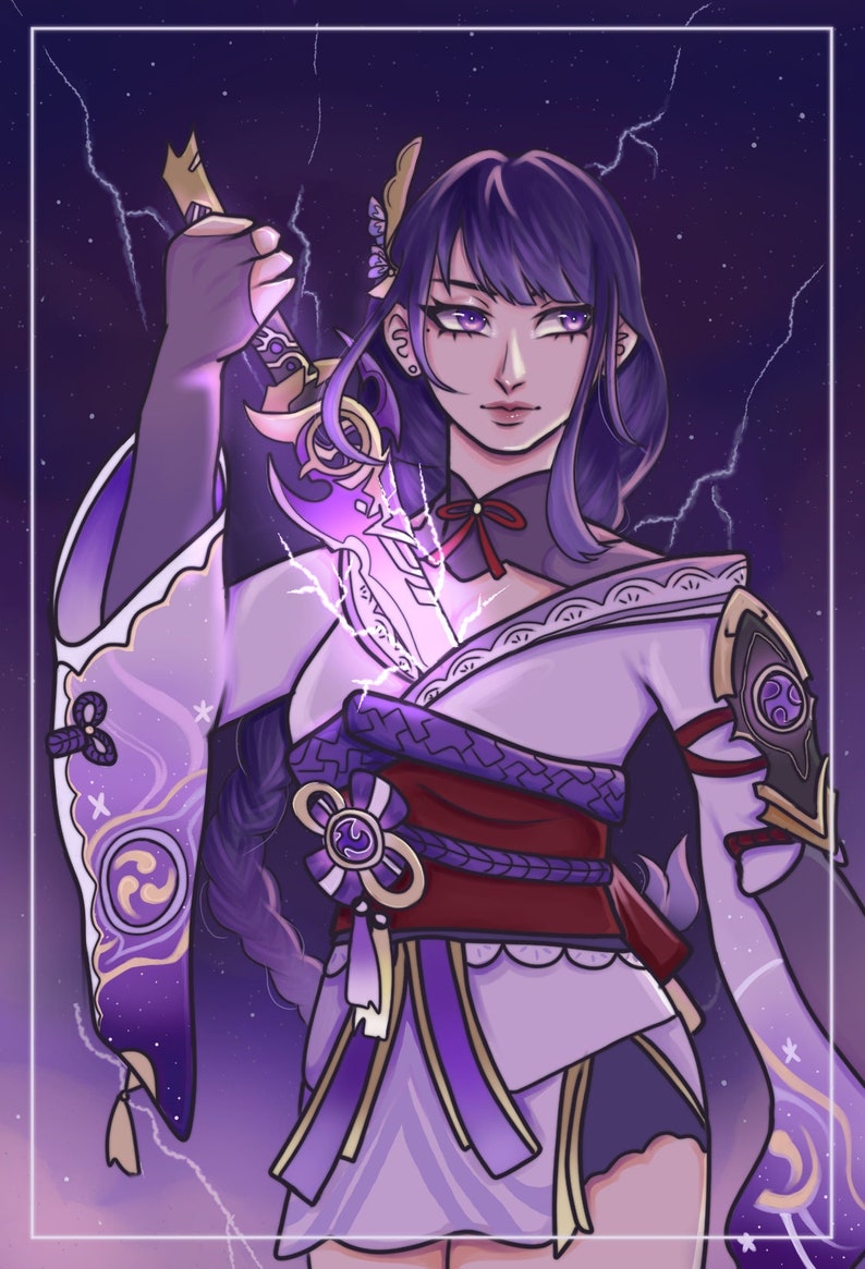 Raiden Shogun / Ei Genshin Impact Art Print - Etsy