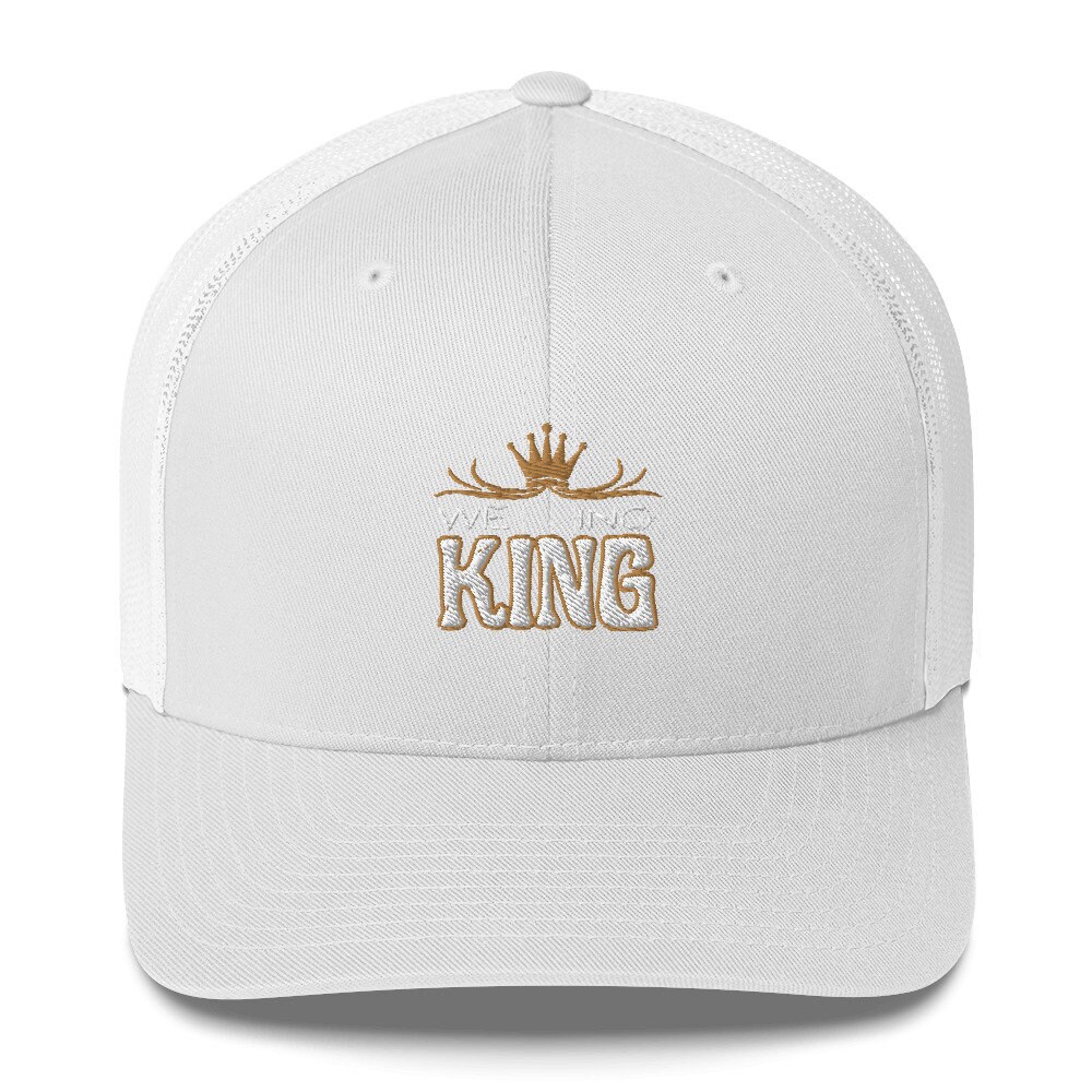 WEDDING KING and QUEEN Trucker Wedding Caps for Newlywed Wife Husband ...
