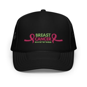 Breast Cancer Awareness Hat Foam Trucker Hat for Cancer Supporter ...