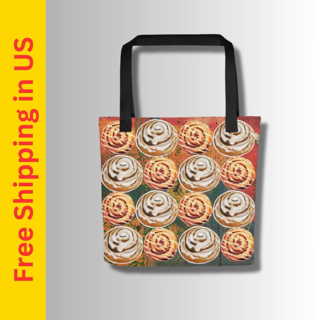 Donut Bag, Gift for Bakers, Bread Tote Bag, Cinnamon Roll Bag, Reusable ...