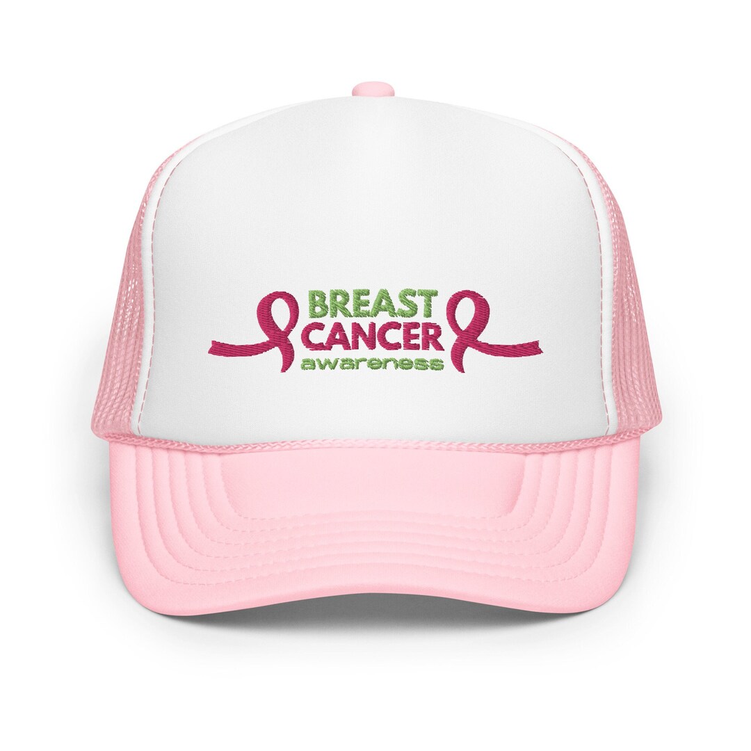 Breast Cancer Awareness Hat Foam Trucker Hat for Cancer Supporter ...