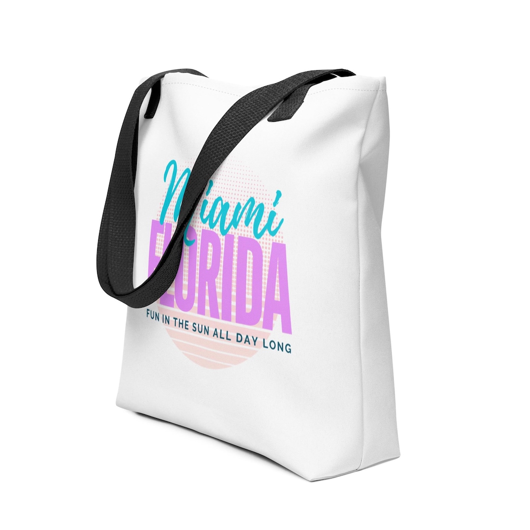 Miami Tote Bag, Miami Fun in the Sun Beach Bag, Wedding Tote ...