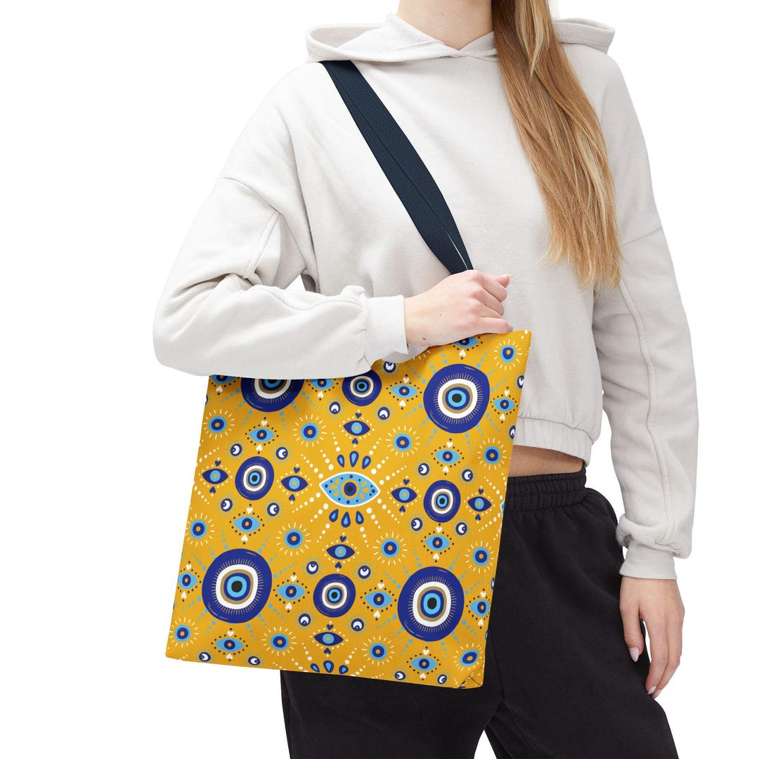 Evil Eye Tote Bag, Boho Tote Bag, Stylish Shopping Bag, Eco-friendly ...