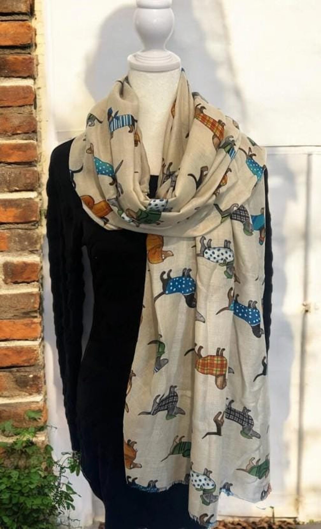 Dog Lover Scarf for Women Cute Dog Shawl for Her Dog Pashmina for Woman ...