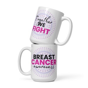 Breast Cancer Fighter Cup Breast Cancer Awareness Mug for Cancer ...