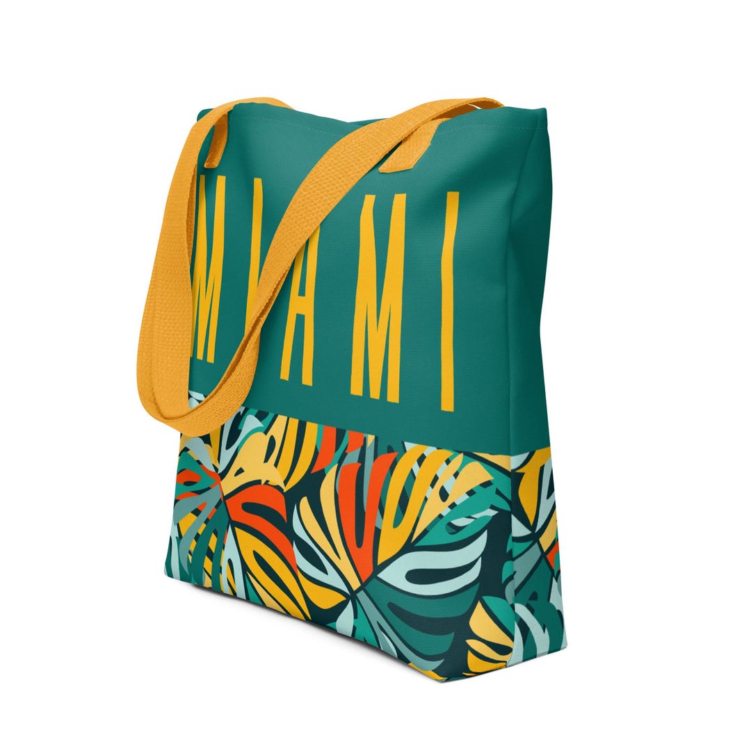 Miami Tote Bag, Miami Beach Bag, Wedding Tote, Bachelorette Bridesmaids ...