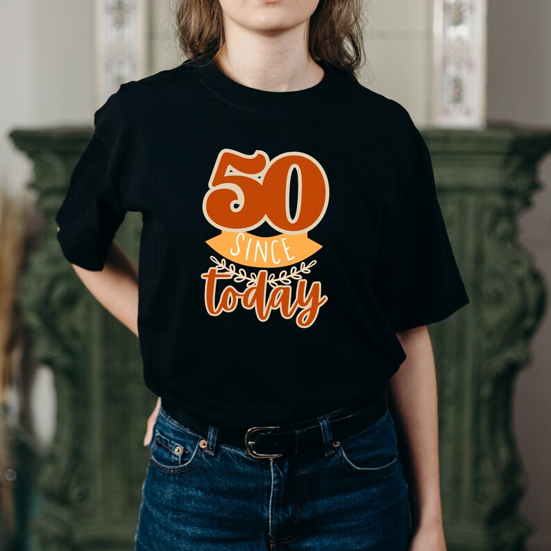 50th Birthday Shirt T-shirt Colorful Birthday Clothing Design Gift for ...