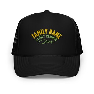 Family Reunion Trucker Hat Gift for 2024 Family Vacation Cap With Custom Embroidered Family Name ...