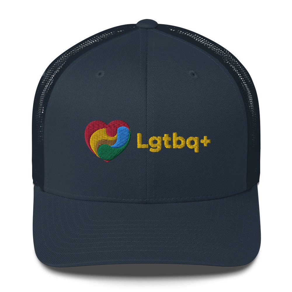 LGBTQ+ Hat Trucker Cap Rainbow Heart Hat for Pride Month Celebration ...