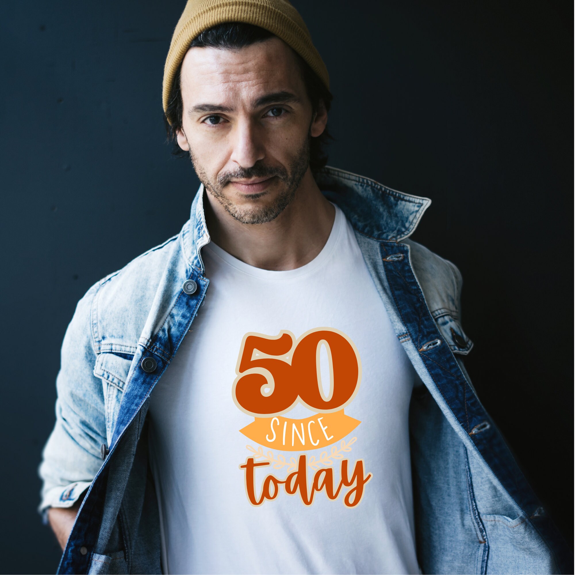 50th Birthday Shirt T-shirt Colorful Birthday Clothing Design Gift for ...