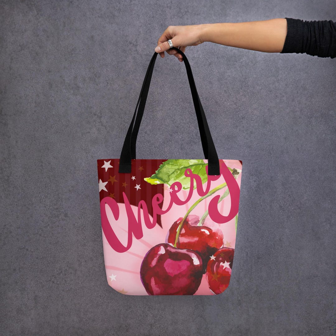 Cherry Tote Bag, Cherry Blossom Bag, Cherry Design, Cherry Blossom ...