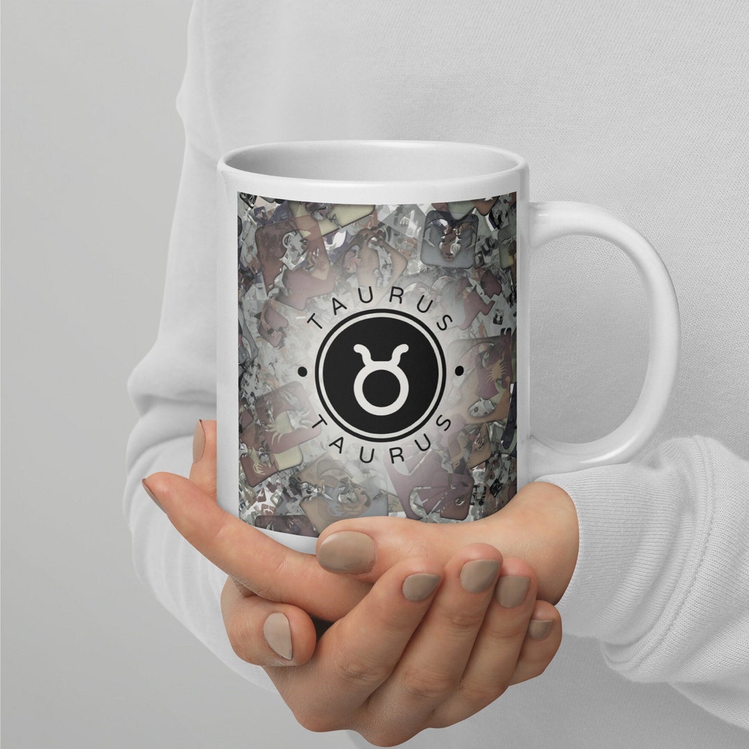 Taurus Zodiac Sign Mug, Astronomy Gift, Whimsical Coffee Cup, Birthday ...