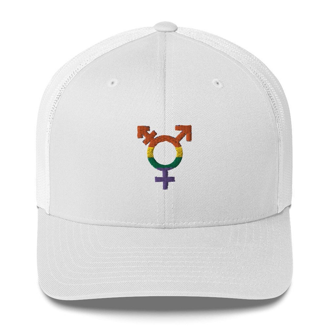 LGBTQ+ Symbol Hat Embroidered Trucker Cap Gift Idea for Pride Month ...