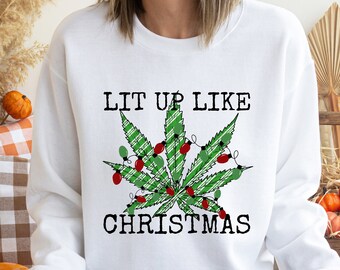 Weed Christmas Sweater - Etsy