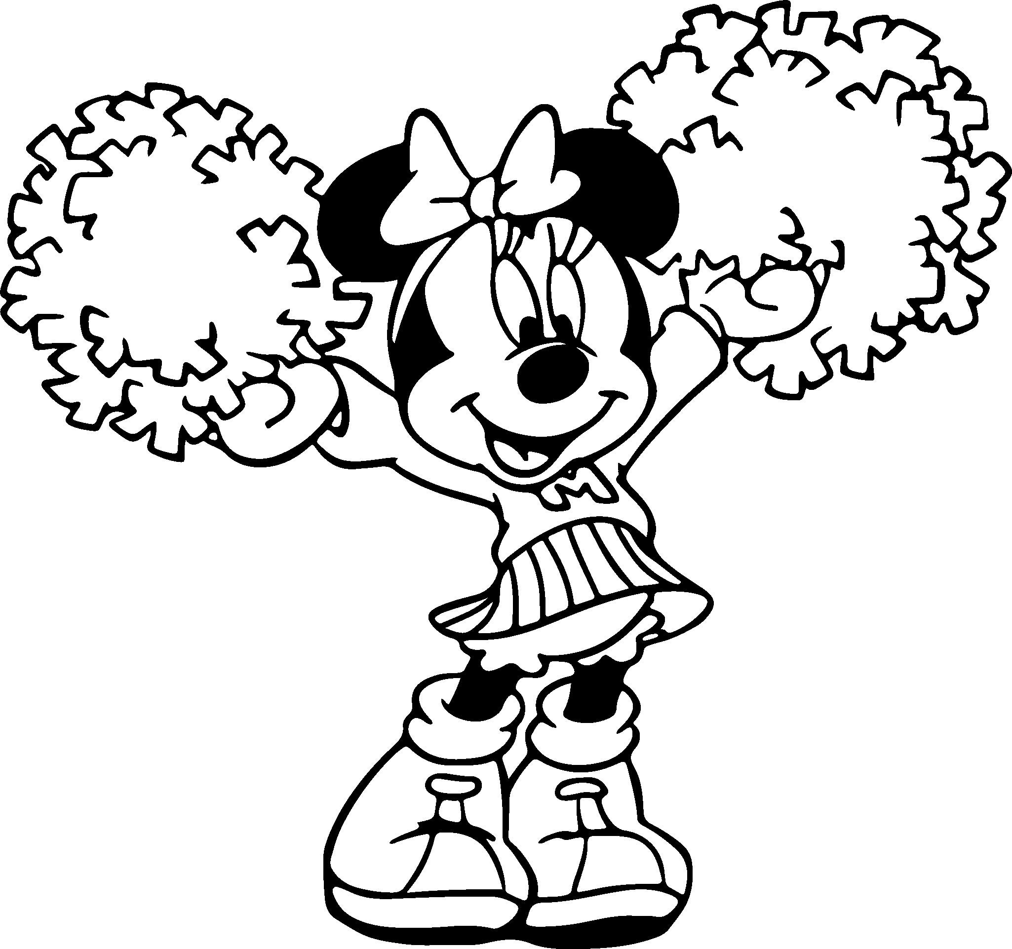 Minnie Mouse Cheerleading Clipart