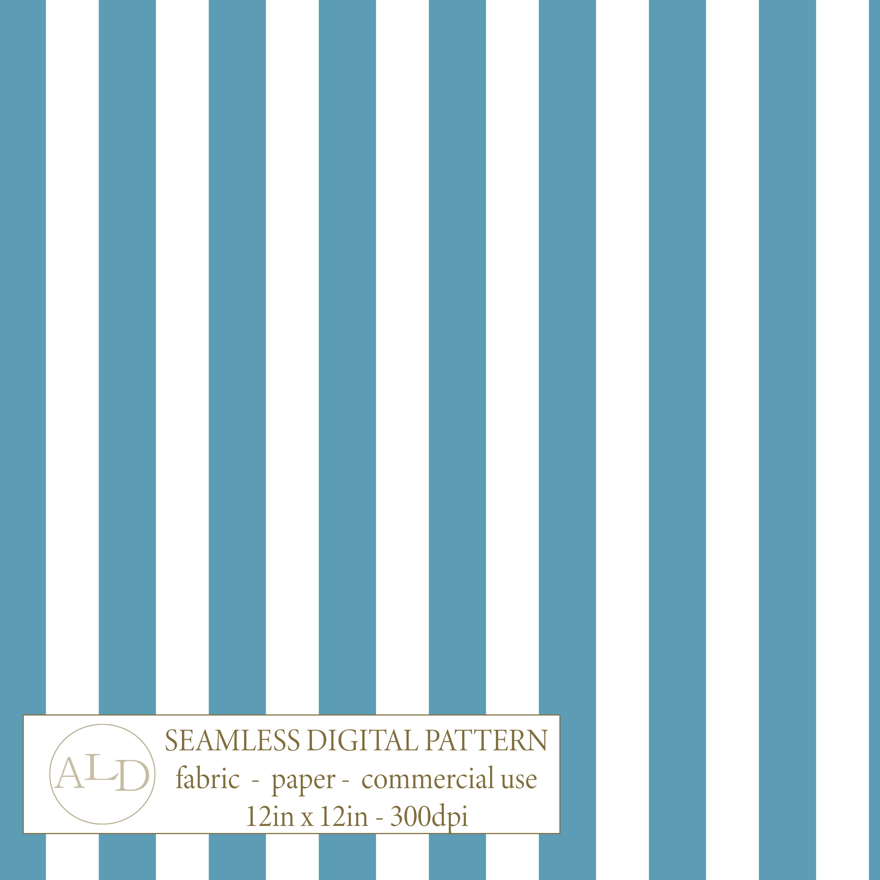 Seamless Design, Seamless Pattern Digital Design, Blue Stripe, White ...
