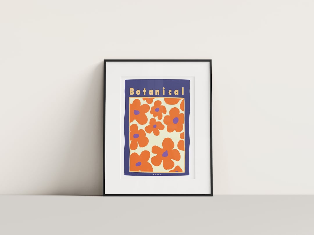 Botanical Print, Flower Poster, Digital Download Poster, Modern Poster ...