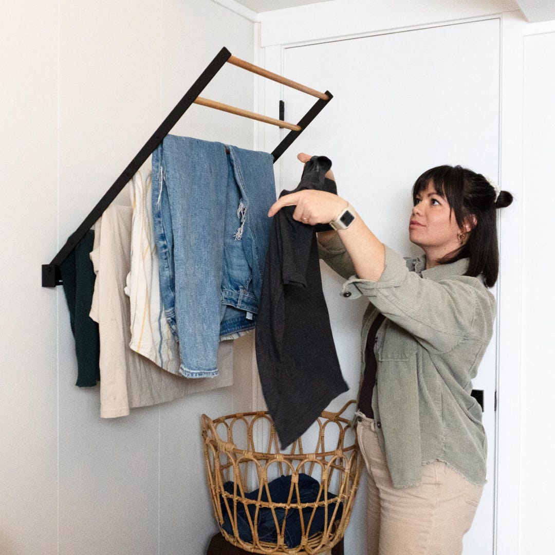 Wall Mount Laundry Drying Rack- THE NICE RACK - Etsy