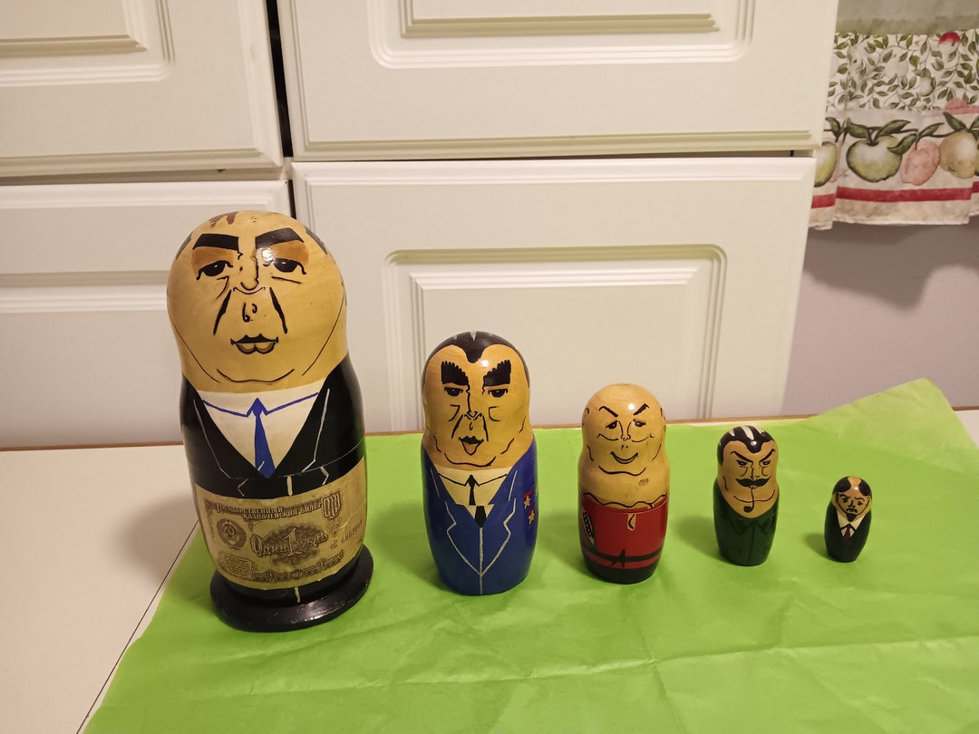 Nesting Dolls/wood Dolls/russian Leaders/old Russian Leaders/pre-owned ...