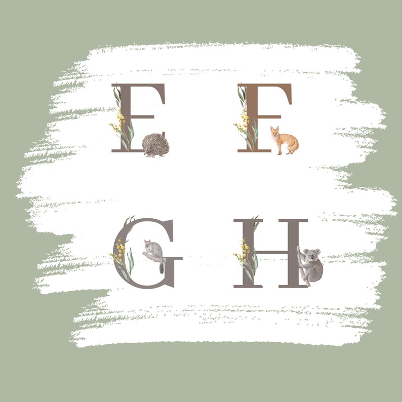 Australian Alphabet A-Z | Transparent Background | Template Included ...