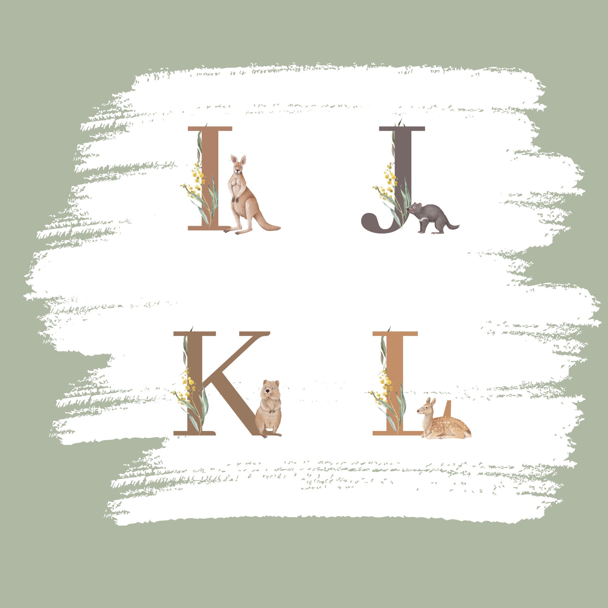 Australian Alphabet A-Z | Transparent Background | Template Included ...