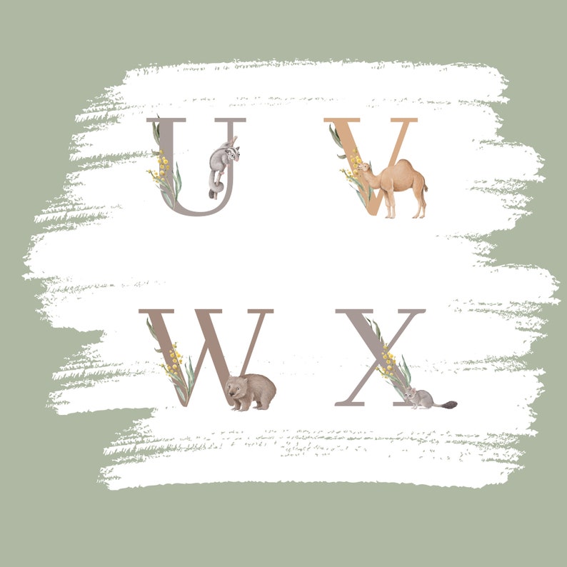Australian Alphabet A-Z | Transparent Background | Template Included ...