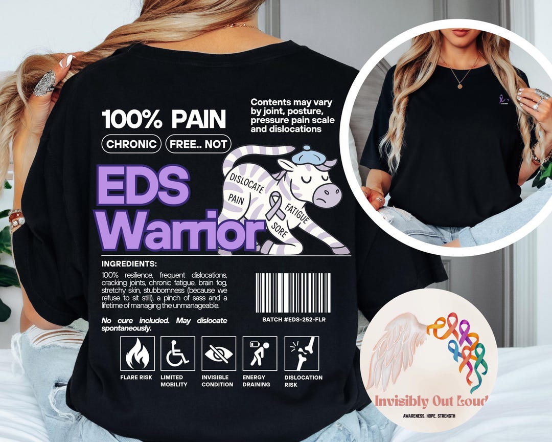 EDS Warrior Shirt: Purple Zebra Barcode Design - Hypermobility ...