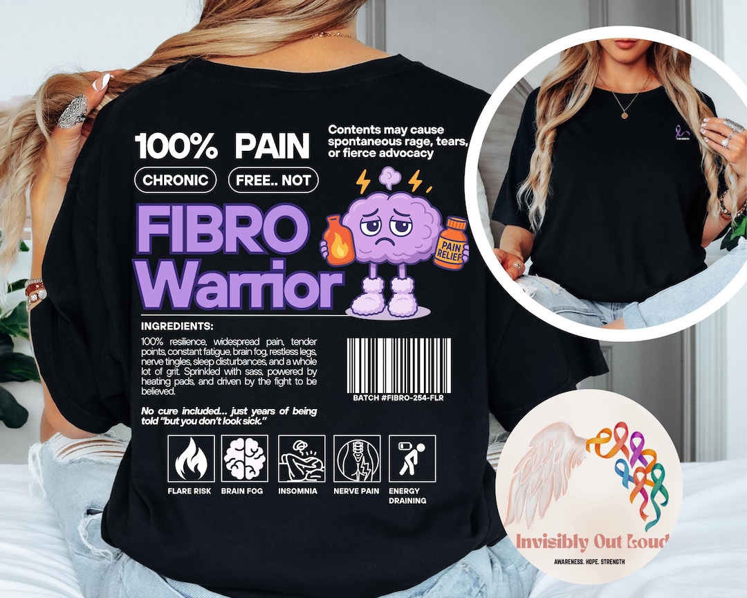 Fibro Warrior T-shirt: Fibromyalgia Awareness, Chronic Pain Apparel - Etsy