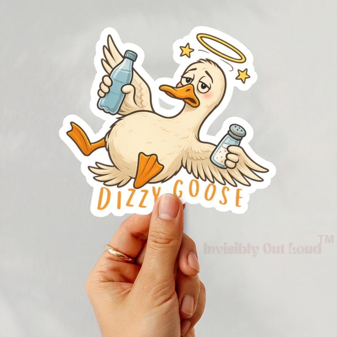 Dizzy Goose POTS Awareness Sticker, Funny Spoonie Vinyl, Dysautonomia ...