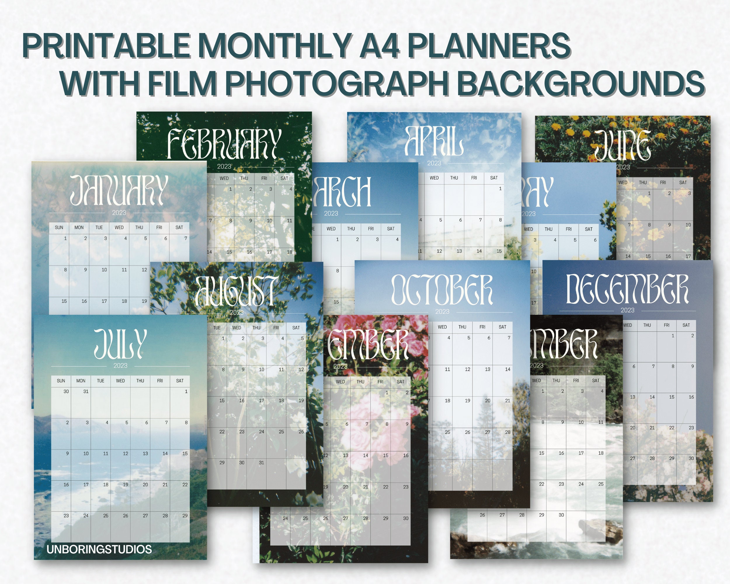 2022 2023 Calendar Planner Printable Portrait Monthly Planner & Year at ...