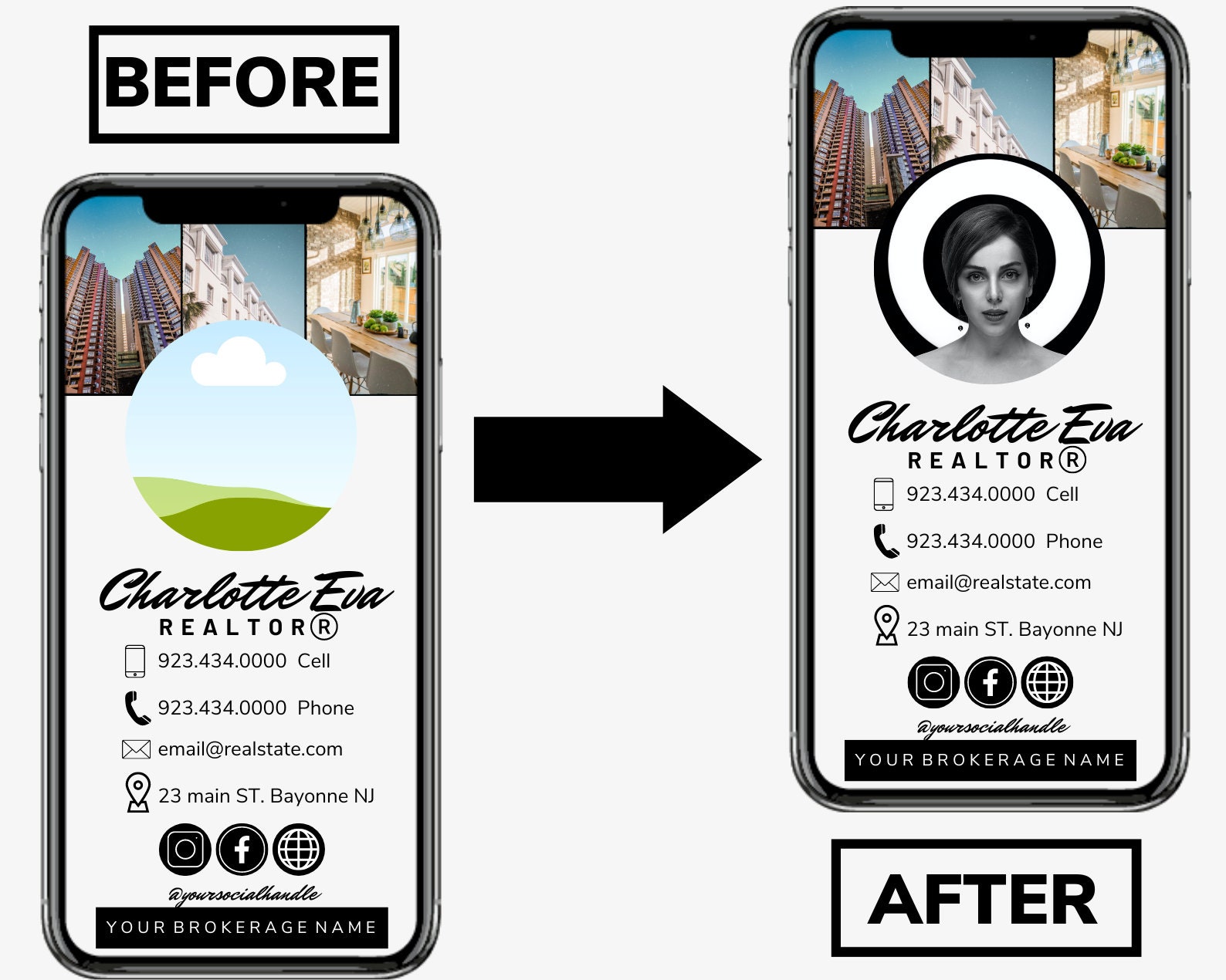 Digital Business Card Editable Canva Design Digital Business Card ...