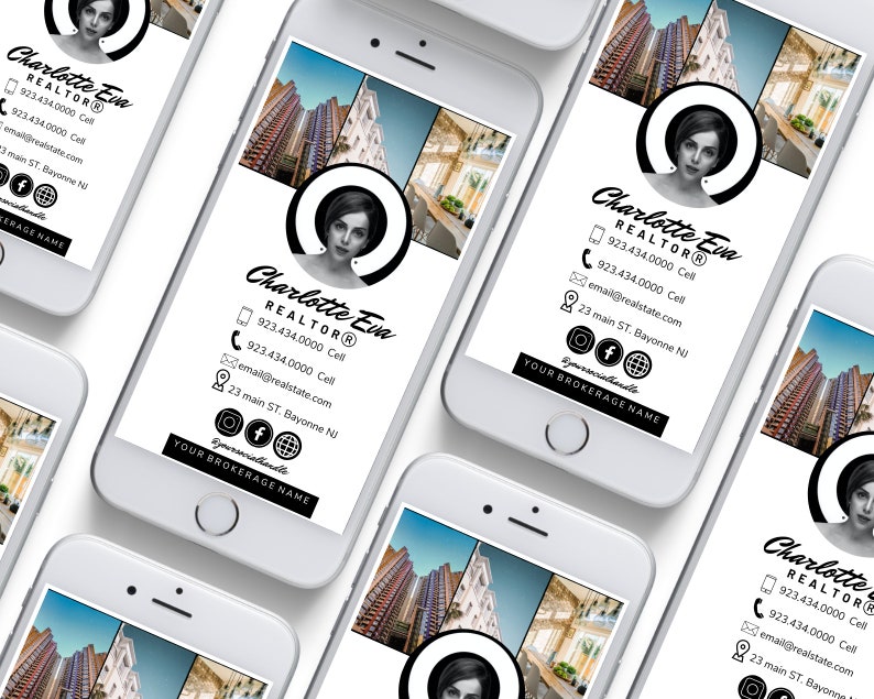 Digital Business Card Editable Canva Design Digital Business Card ...