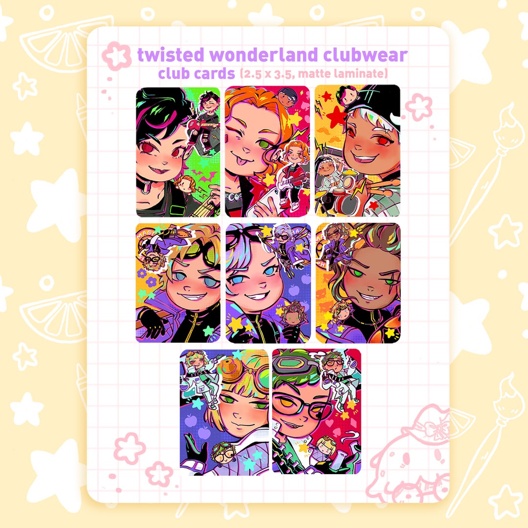 NRC Clubs Cards | Twisted Wonderland Fan Merchandise - Etsy