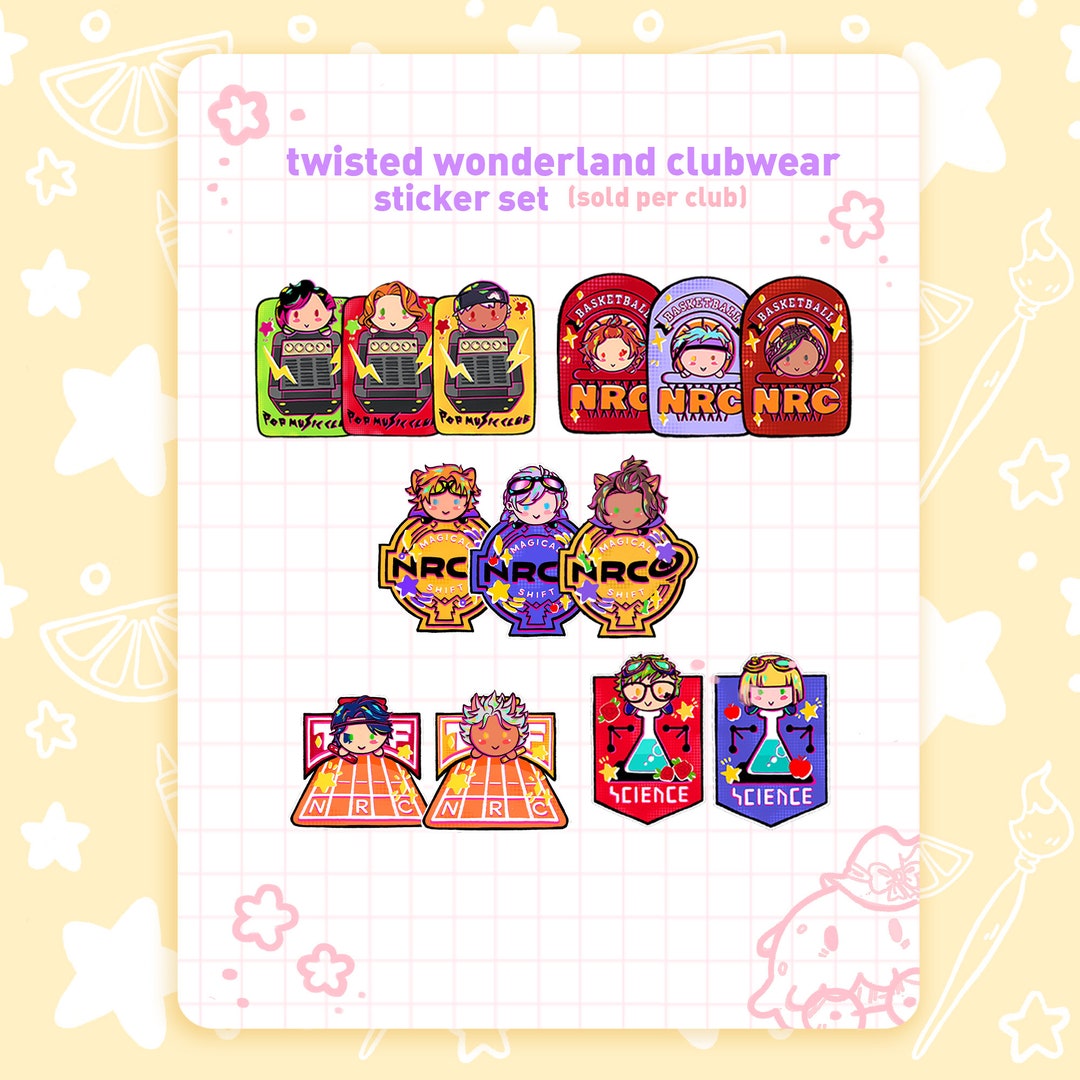 NRC Clubs Stickers | Twisted Wonderland Fan Merchandise - Etsy