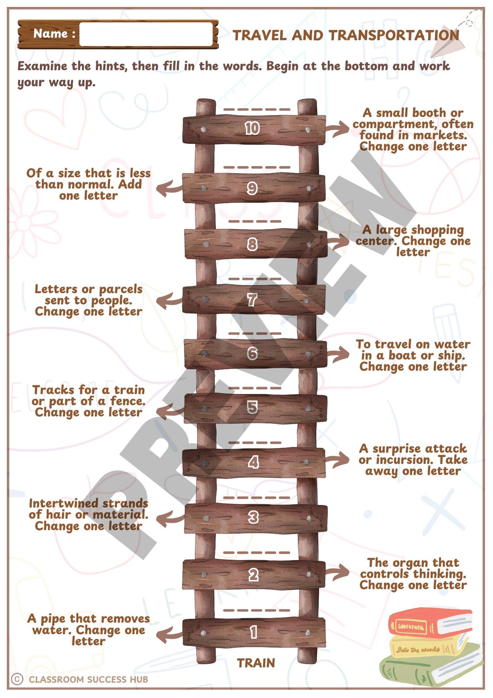 Word Ladders for 4th-12th Graders: Engaging Vocabulary Challenges! Part ...