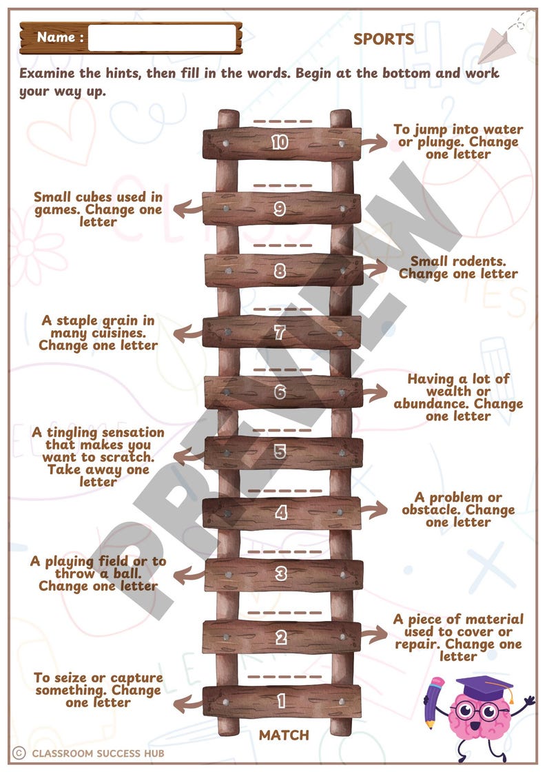Word Ladders for 4th-12th Graders: Engaging Vocabulary Challenges! Part ...