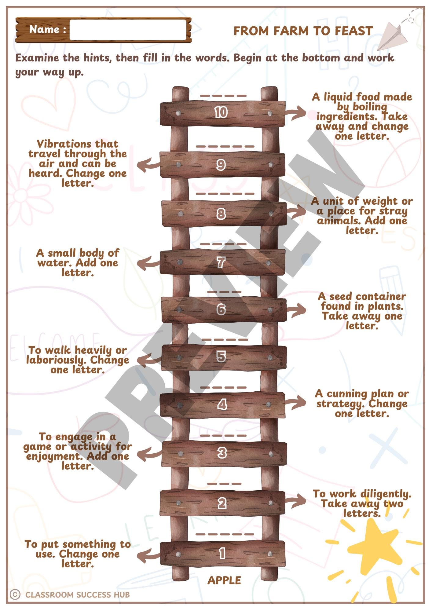 Word Ladders for 4th-12th Graders: Engaging Vocabulary Challenges! Part ...