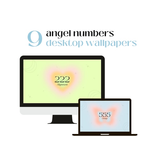 Desktop Wallpapers Angel Number - Etsy