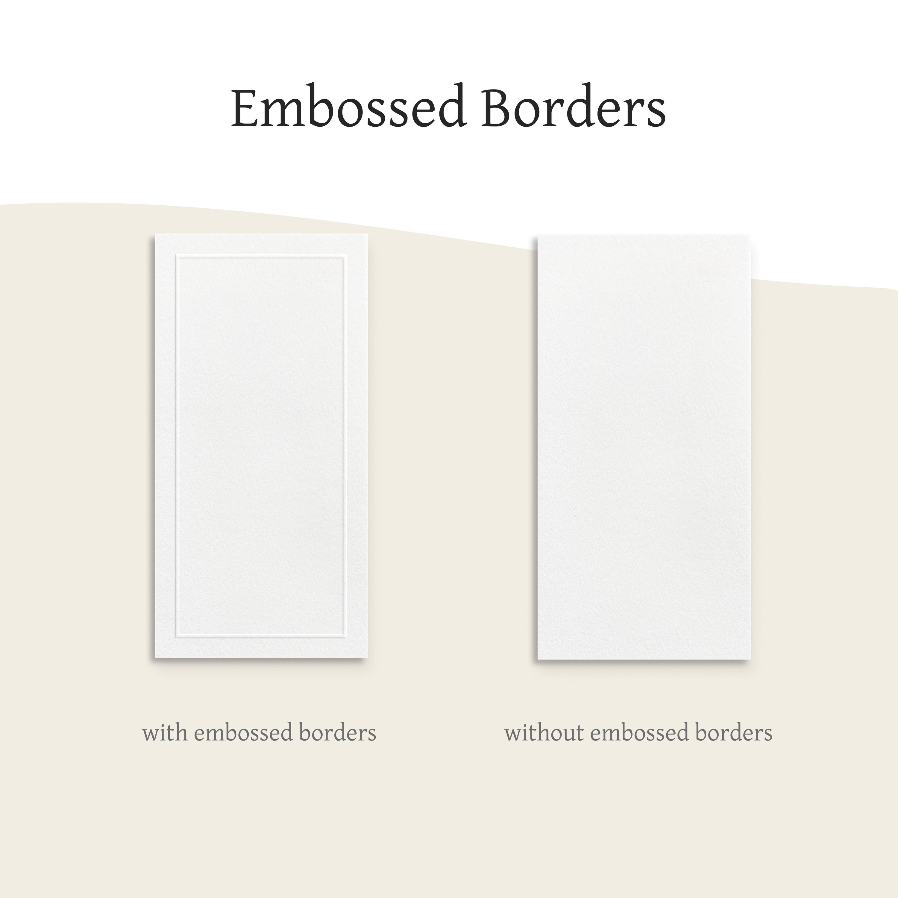 Embossed Wedding Menus | Minimalist Wedding Menus - Etsy
