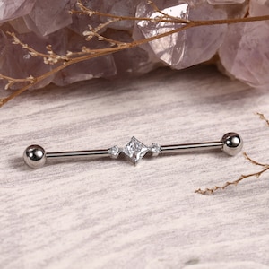 Industrial Bar Industrial Piercing Jewelry 14G Industrial Barbell ...