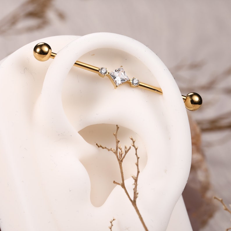 Industrial Bar Industrial Piercing Jewelry 14G Industrial - Etsy