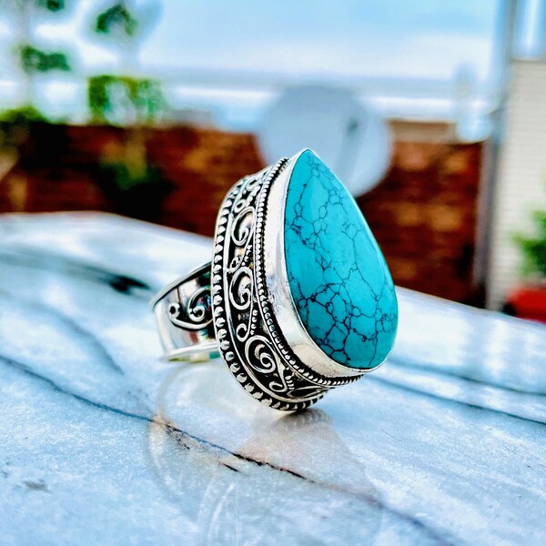 Turquoise Ring Raw - Etsy