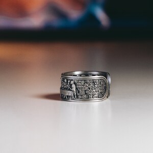 925 Sterling Silver Last Supper by Da Vinci Faith Band Ring, Jesus and ...