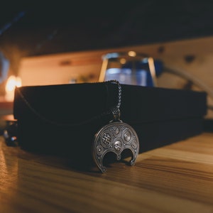 Slavic Crescent Moon Necklace With Ancient Symbol Lunula - Etsy